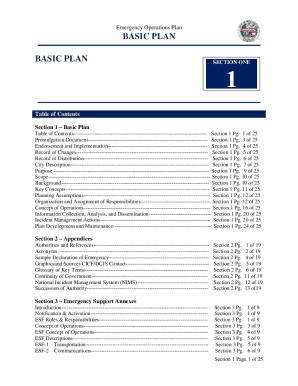 Fillable Online Developing and Maintaining Emergency Operations ...
