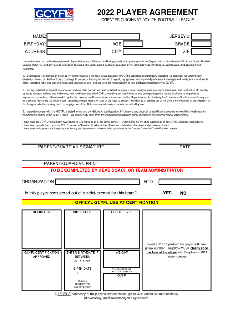 Fillable Online www.pdffiller.com569813236--2021-PLAYER-AGREEMENT ...