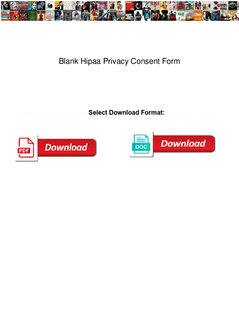Fillable Online Blank Hipaa Privacy Consent Form. Blank Hipaa Privacy ...