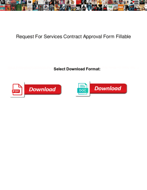 Fillable Online Request For Services Contract Approval Form Fillable. Request For Services ...