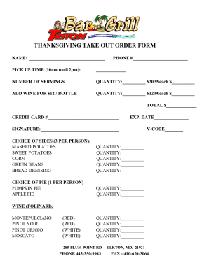 Fillable Online www.mariesbistro.comthanksgiving-take-out ...