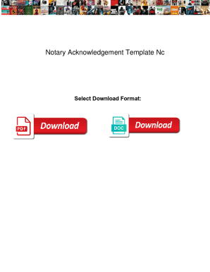 Fillable Online Free North Carolina Notary Acknowledgment Form ...