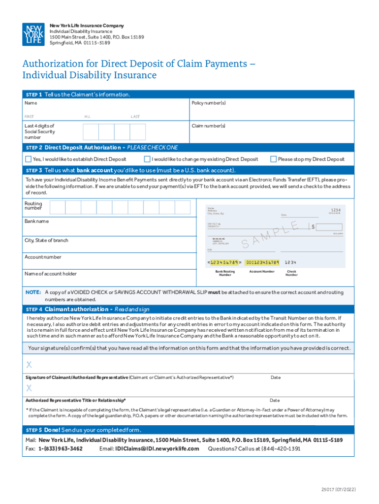 Fillable Online www.newyorklife.comfile-disability-claimFile a ...