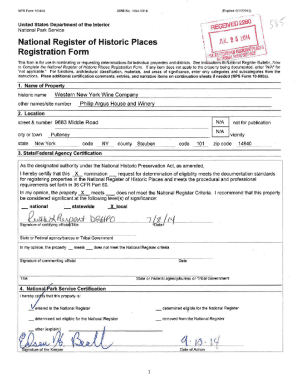 Fillable Online www.nps.govNRfeatureNPS Form No. 1024-0018 (Expires lv ...