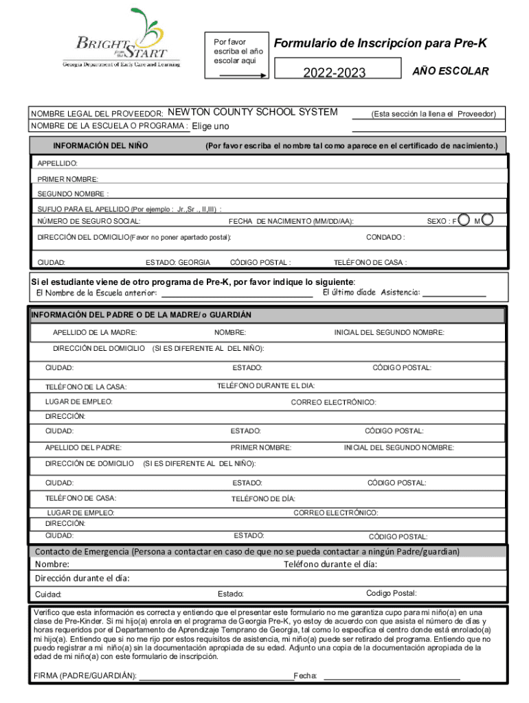 Fillable Online Fillable Registration Packet - Spanish. Fillable ...