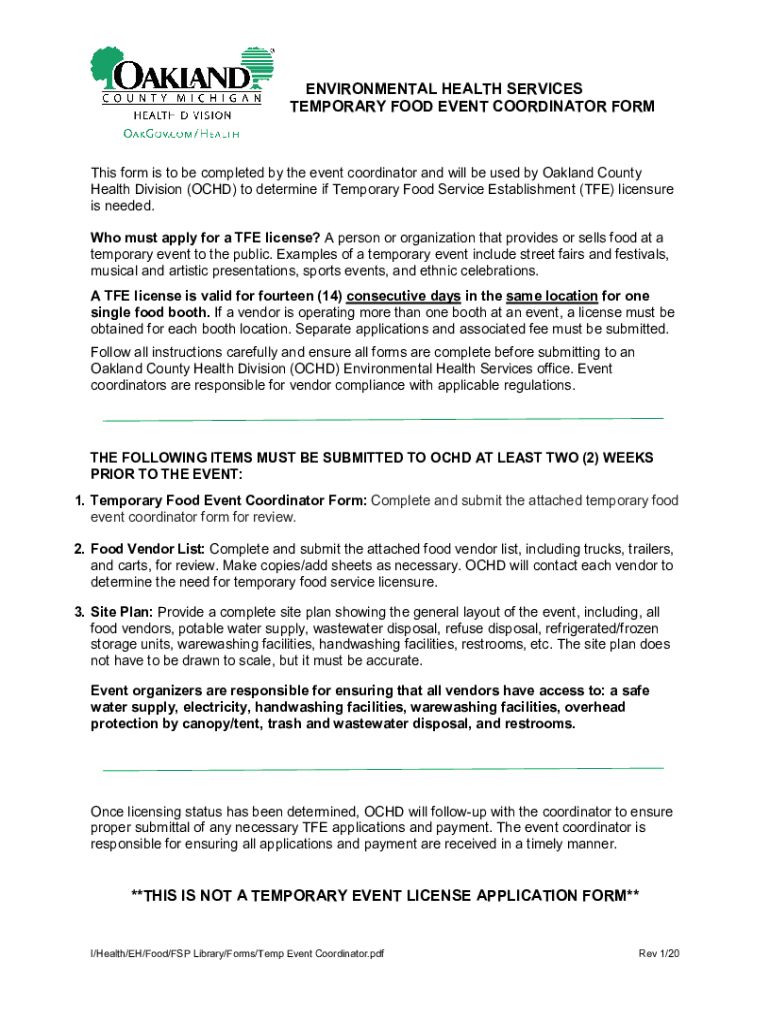 Fillable Online www.vdh.virginia.gov02EventCoordinatorAppEVENT ...