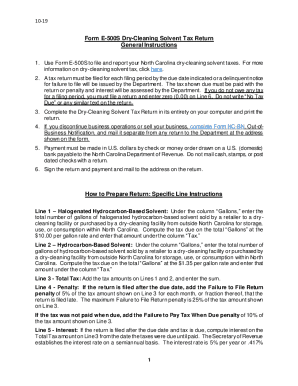 Fillable Online Form E-500S Dry-Cleaning Solvent Tax Return General ...