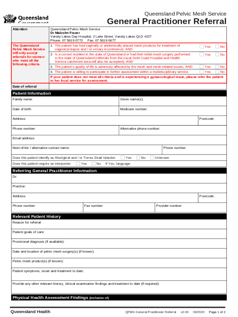 Queensland Pelvic Mesh ServiceQueensland HealthQueensland Pelvic Mesh ...