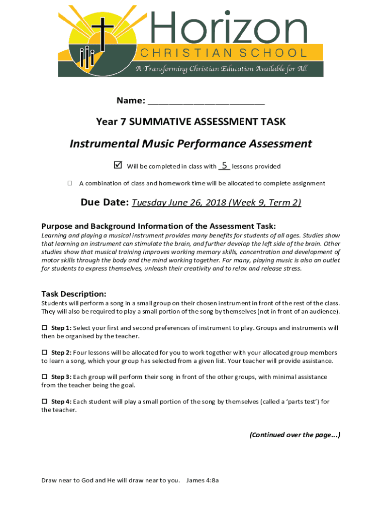 Fillable Online Types of summative assessment and formative ...