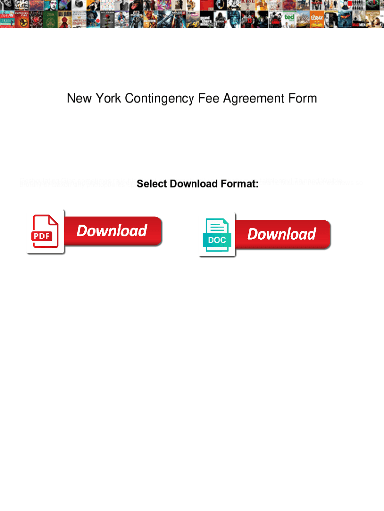 Fillable Online New York Contingency Fee Agreement Form. New York ...
