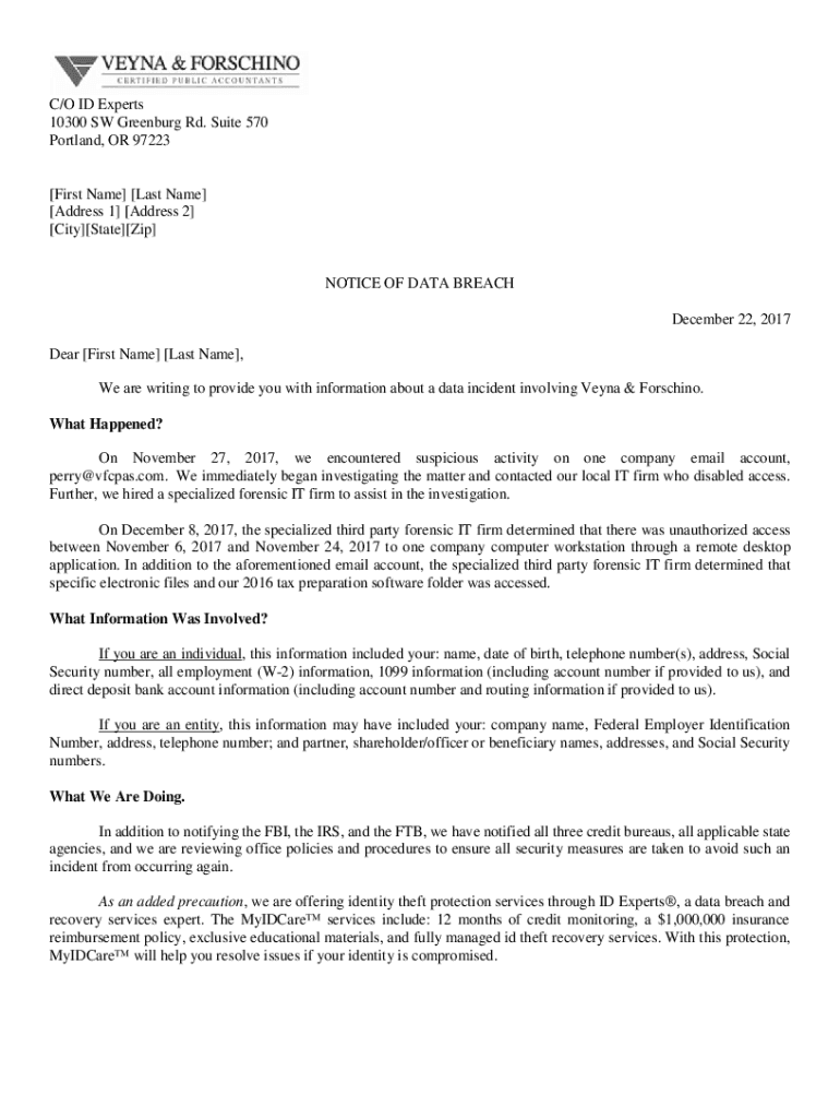 Fillable Online oag ca oag.ca.gov system filesCustomer Notice Letter ...