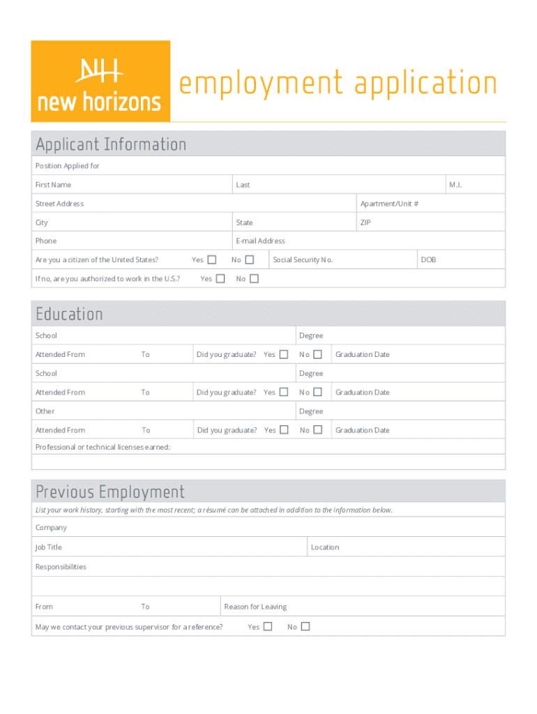 Fillable Online Employment application (online) - templates.office ...