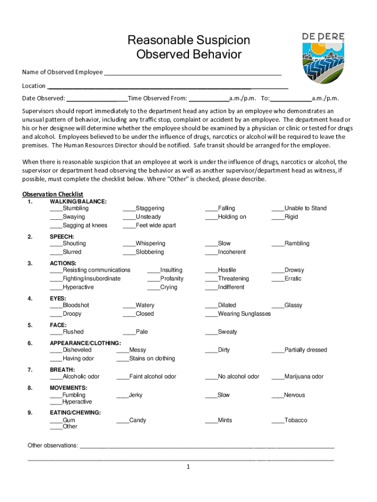 Fillable Online wcaa.csod.comclientimgwcaaOBSERVED BEHAVIOR REASONABLE ...
