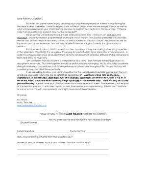 Fillable Online Notification Letter to Parents for Various ...