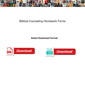 Fillable Online Biblical Counseling Homework Forms. Biblical Counseling ...