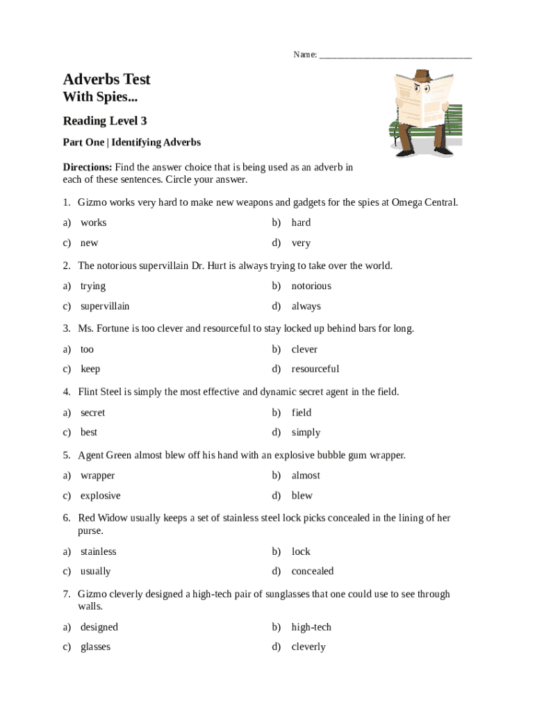Browse Printable 8th Grade Adverb WorksheetsEducation.com Doc Template ...