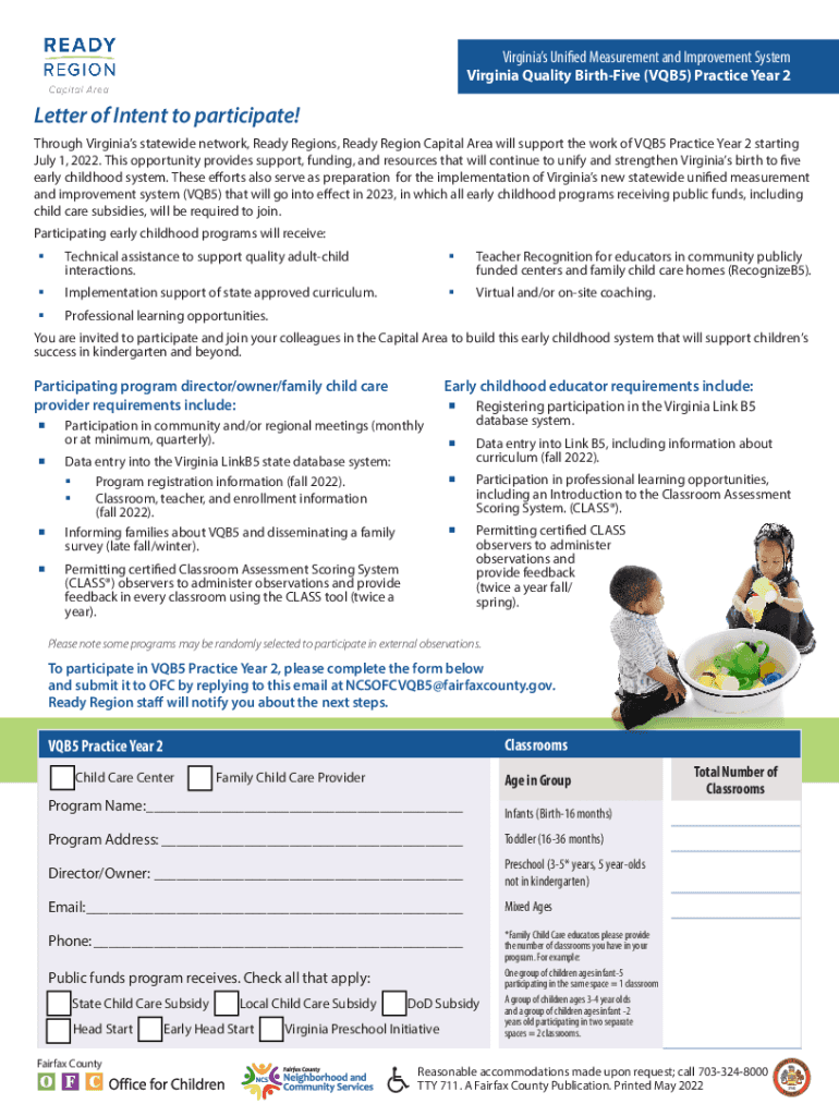 Fillable Online VDOE :: Building a Unified Early Childhood System ...