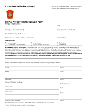 Fillable Online HIPAA Privacy Rights Request Form Fax Email Print ...