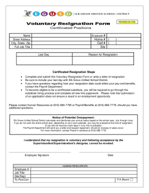 Fillable Online FREE 25+ Employee Resignation Forms in PDFMS WordFREE ...