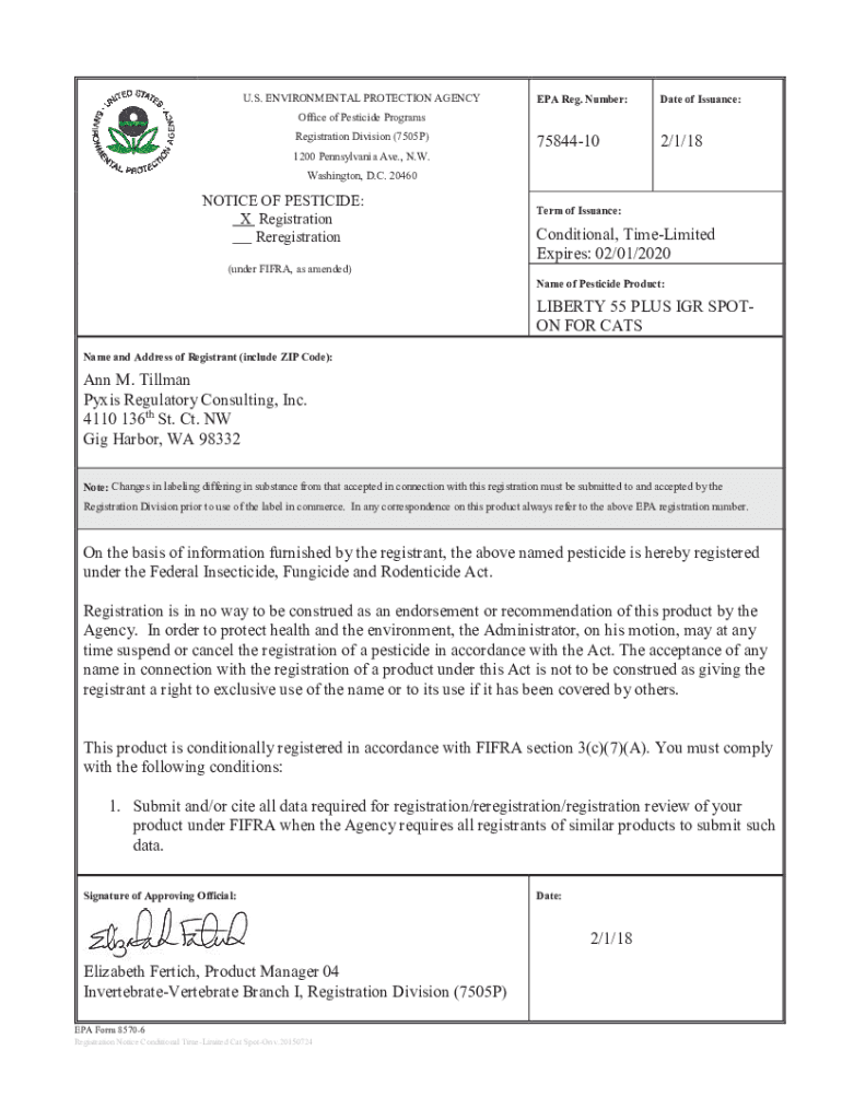 Fillable Online US EPA, Pesticide Product Label, Liberty 55 Plus IGR ...
