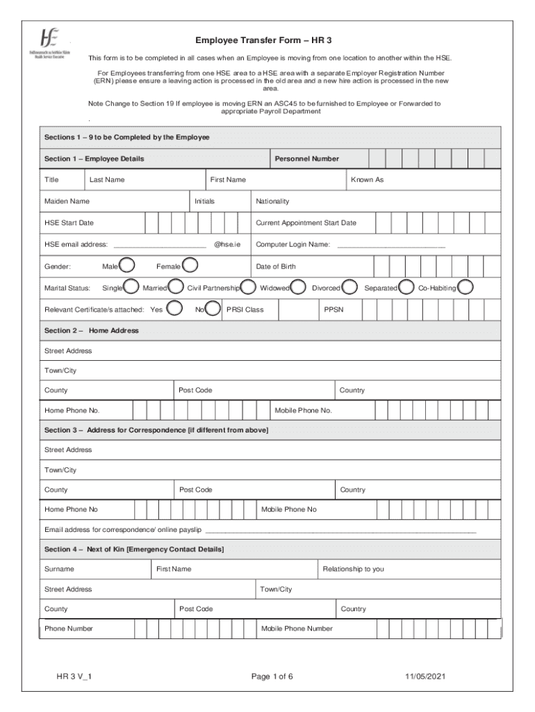 Fillable Online www.sampleforms.comsample-employee-transferFREE 7 ...