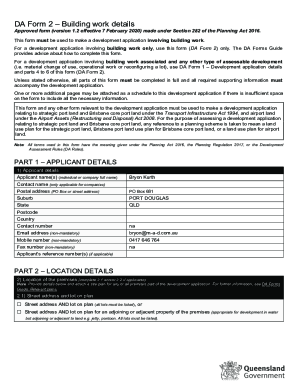 Fillable Online PART 1APPLICANT DETAILS - .NET FrameworkDA Form 2 ...