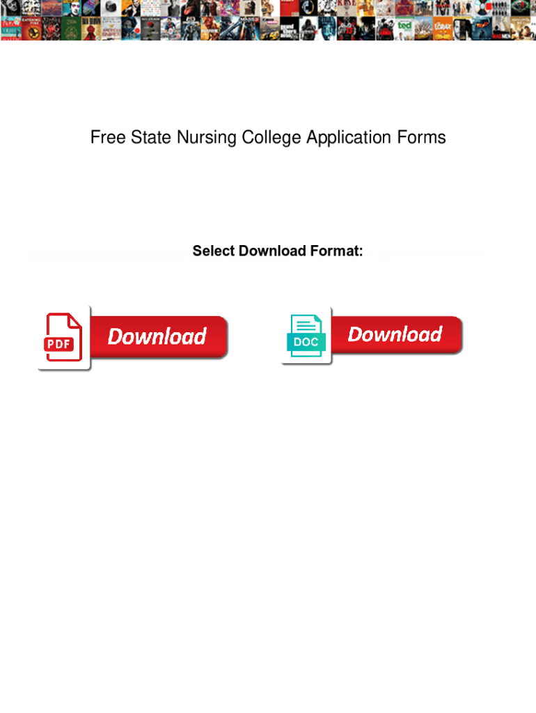 Fillable Online Free State Nursing College Application Forms. Free ...