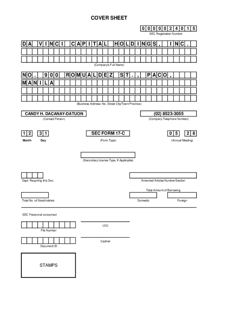 Fillable Online Cover Sheet Template - 10+ Free Word, PDF Documents11 ...