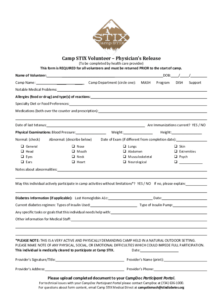 Fillable Online stixdiabetes.org userfiles STIX Diabetes ProgramsSTIX ...