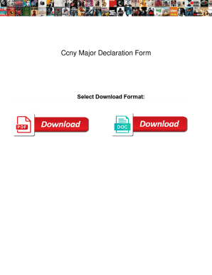 Fillable Online Ccny Major Declaration Form. Ccny Major Declaration ...