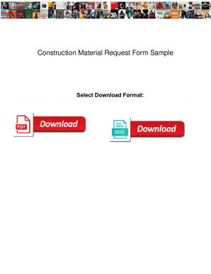 Fillable Online Construction Material Request Form Sample. Construction ...