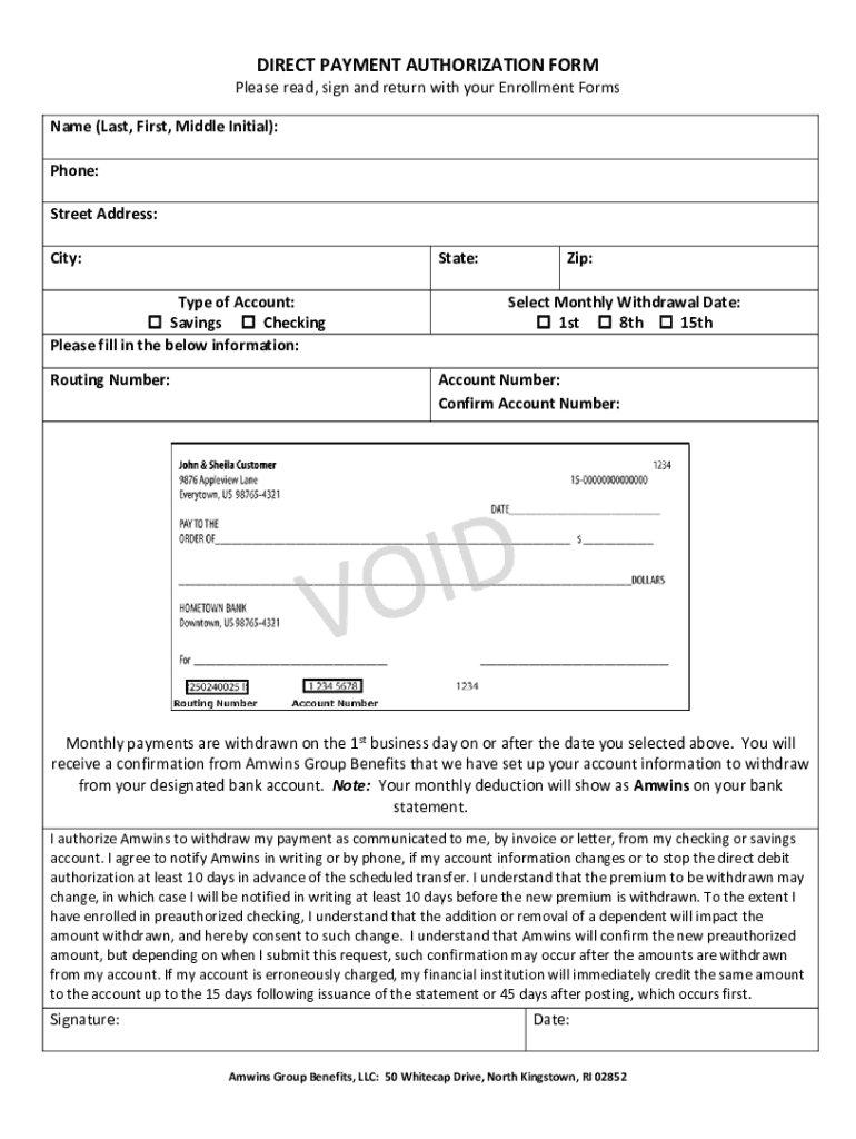 Fillable Online fill.ioACH-Form-Direct-Payment-Authorization-ACHFill - Free fillable ACH Form ...
