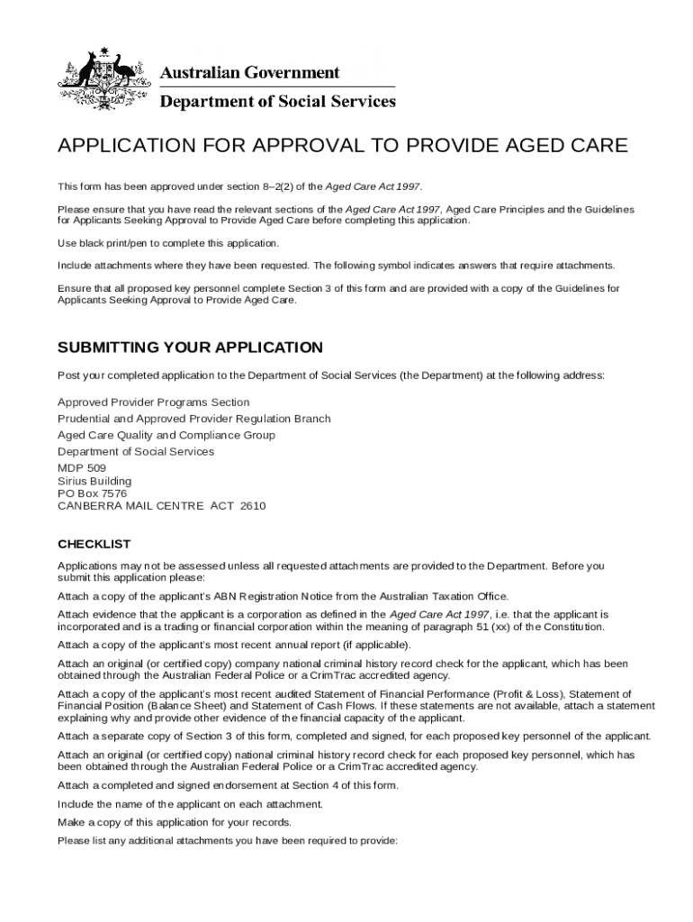 Aged care - Australian Government Department of Health Doc Template ...