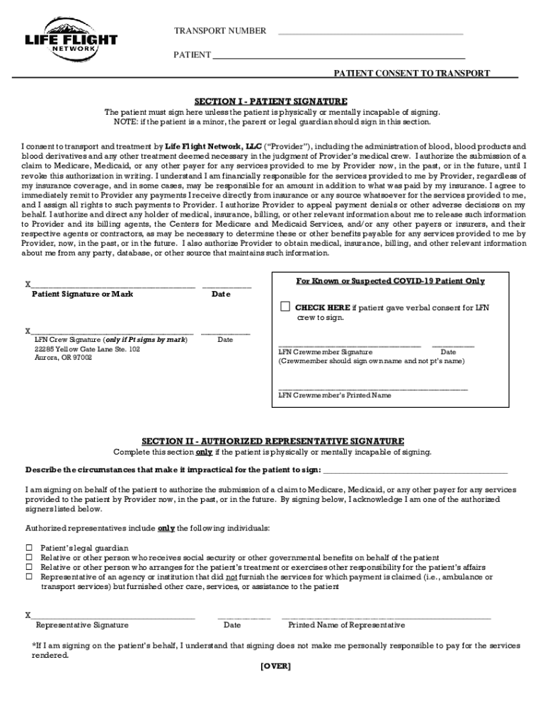 Fillable Online Sample Ambulance Signature Form Version 2 - pwwemslaw ...