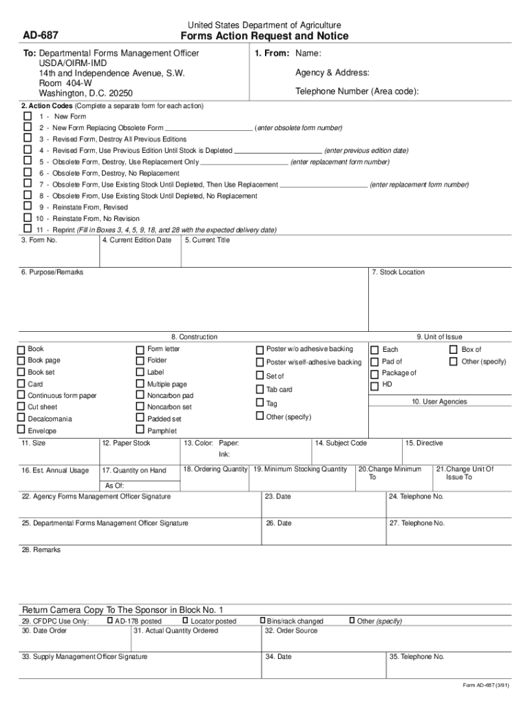 Fillable Online Forms Action Request and Notice. Forms Action Request ...