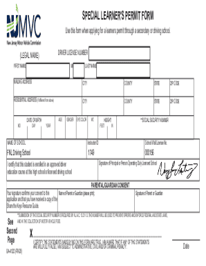 Fillable Online fnldrivingschool.com wp-content uploadsSPECIAL LEARNER ...