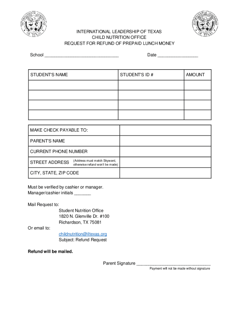 Fillable Online www.friscoisd.orgdepartmentschild-nutritionFrisco ISD Child Nutrition - Forms ...