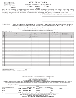 Fillable Online Town of Maynard, Massachusetts195 Main Street, Maynard ...