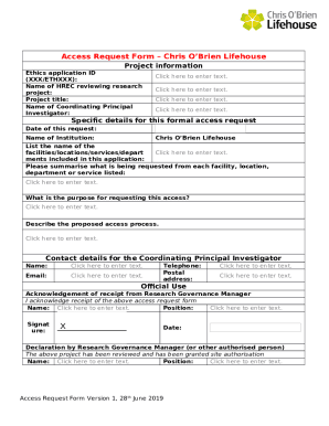 Alternative Access Request Doc Template | pdfFiller
