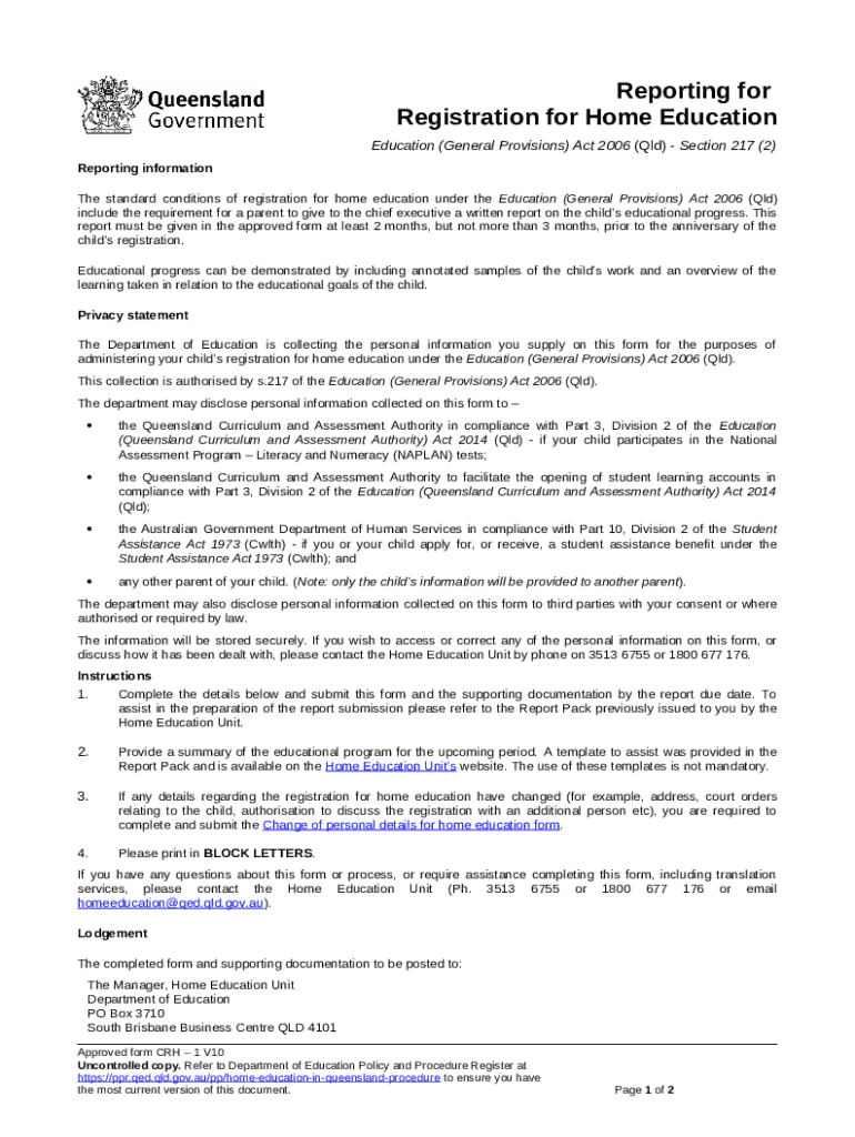 Registration - EducationReporting for registration for home educationReporting for registration ...