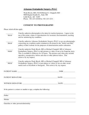 Fillable Online Photography Consent Form Fax Email Print - pdfFiller