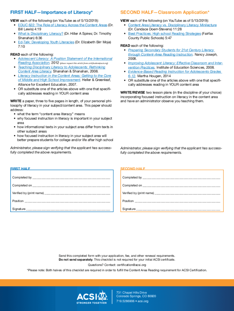 Fillable Online www.acsi.orgdocsdefault-sourceSecondary Teacher Content ...