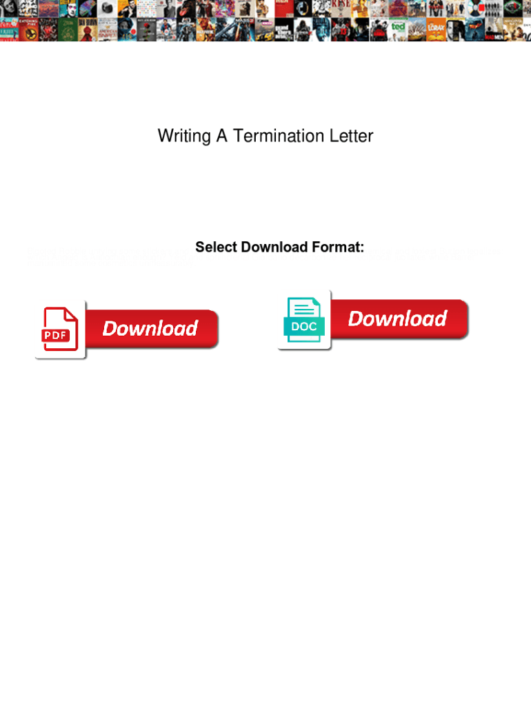 Fillable Online Writing A Termination Letter. Writing A Termination ...