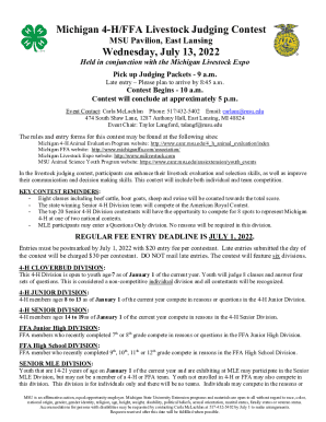 Fillable Online www.canr.msu.eduresourcesmichigan4hffaMichigan 4-H/FFA ...