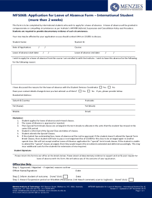 Fillable Online www.coursehero.comfile95526841Leave of Absence ...