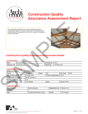 Fillable Online Residential Property Assessments - Archicentre ...