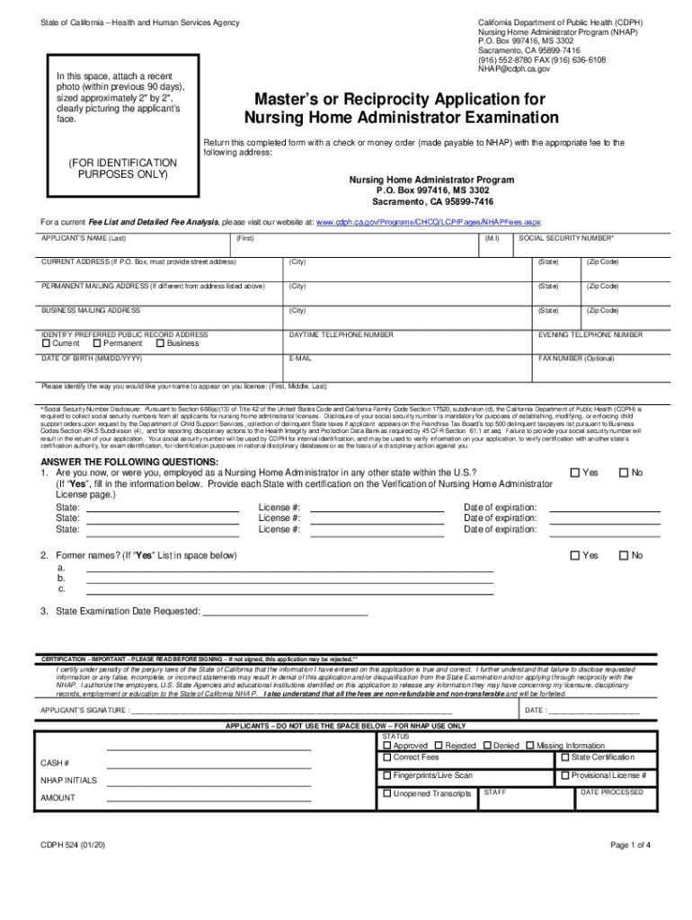 2020 2023 Form CA CDPH 524 Fill Online Printable Fillable Blank 