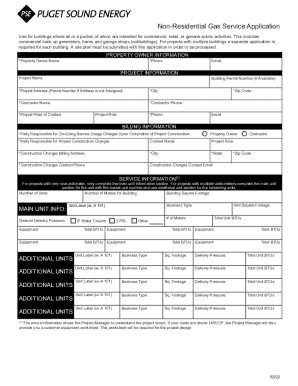 Fillable Online www.pse.com-mediaNon-Residential Gas Service ...
