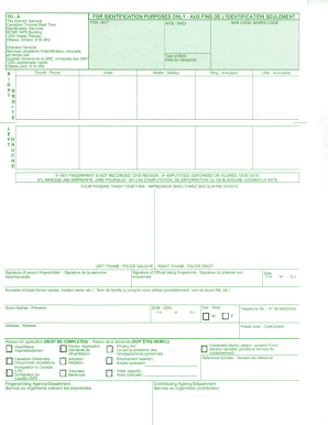 Fillable Online International Fingerprint Forms - The Commissionaires ...