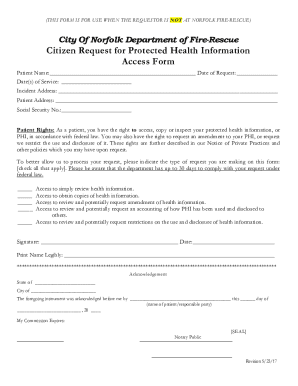 Fillable Online Citizen Request for Protected Health Information Access ...